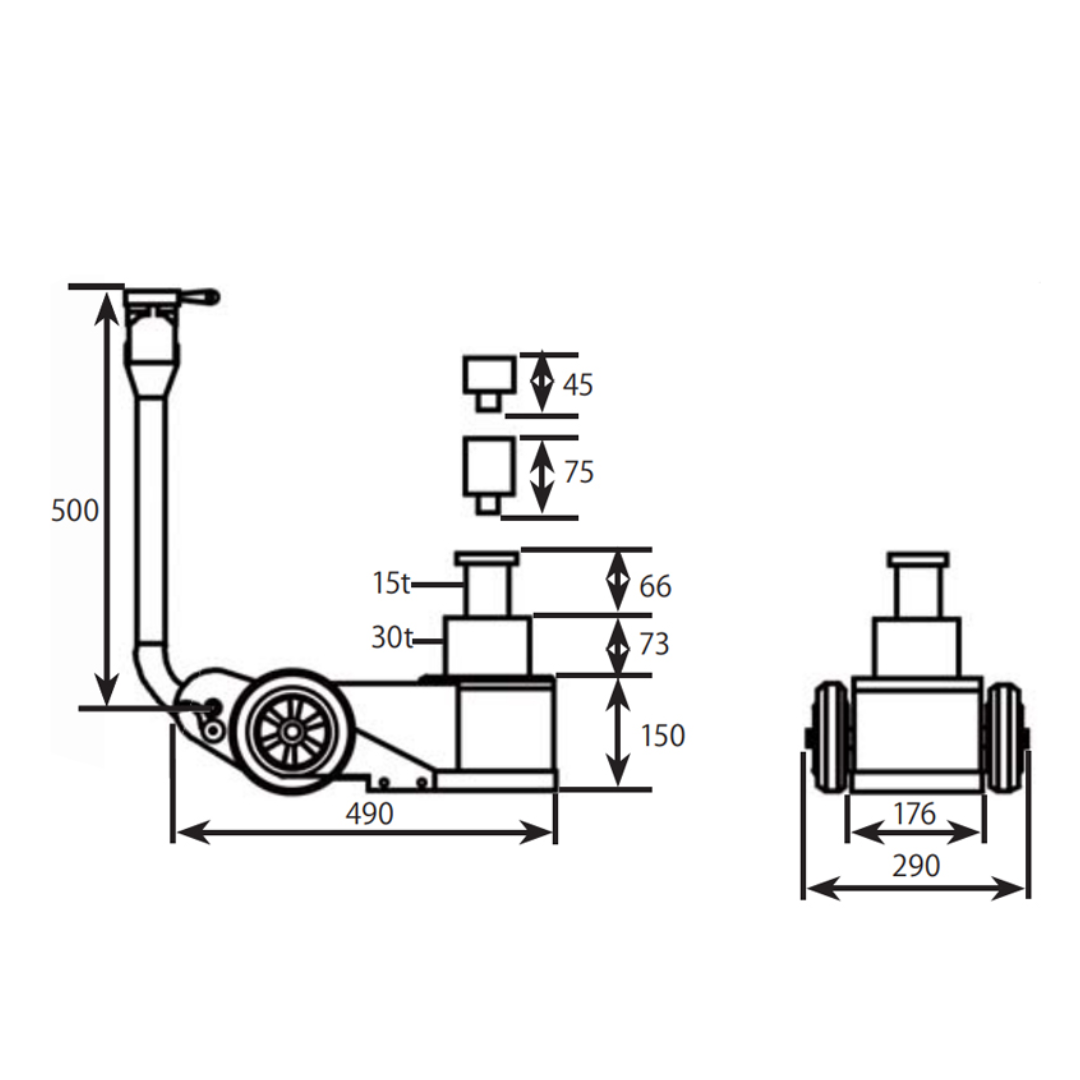 ハスコー HSP-30-2 空圧式低床油圧ジャッキ | 工具の通販 FINE PIECE デリバリー｜自動車の整備機器・用品・システムがネットでお得に仕入れできる業者向け卸売サイト｜エーミング ...